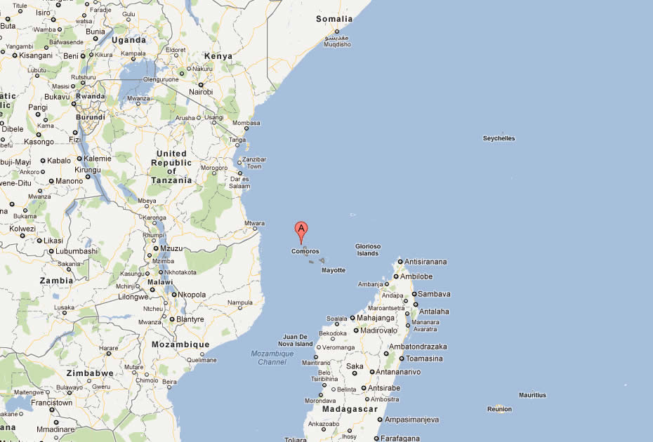 Comores Carte et Image Satellite