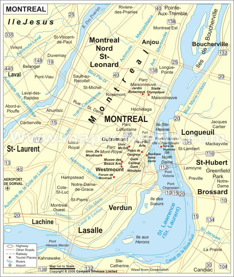 Montreal Plan et Image Satellite
