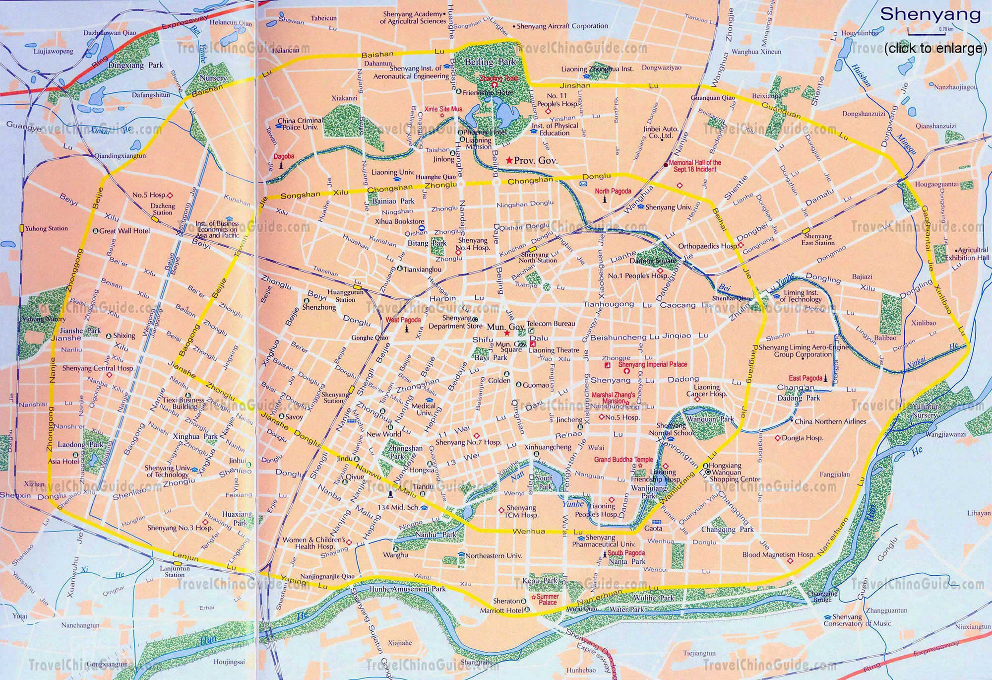 Shenyang Carte et Image Satellite