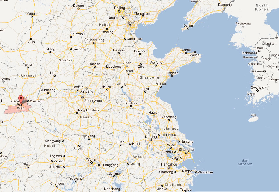 Xi'an Carte et Image Satellite