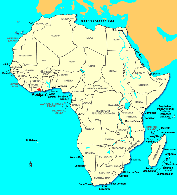 Abidjan Carte et Image Satellite