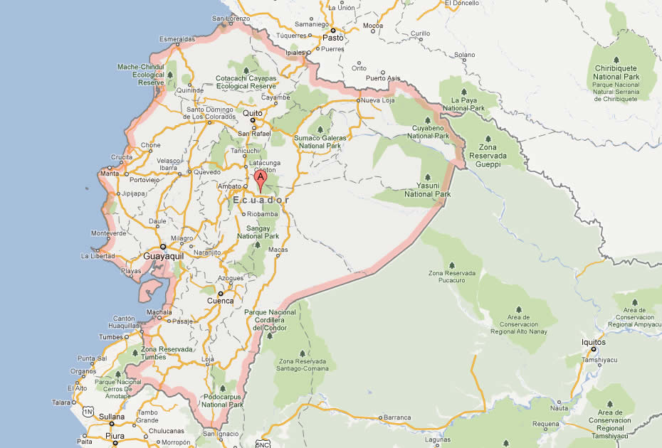 Equateur Carte et Image Satellite