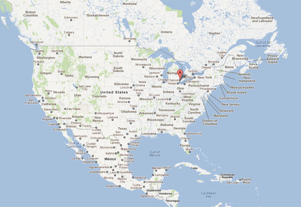 Detroit Michigan Carte et Image Satellite