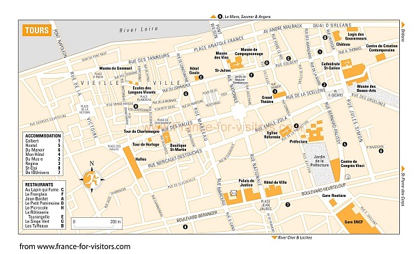 Tours Plan et Image Satellite
