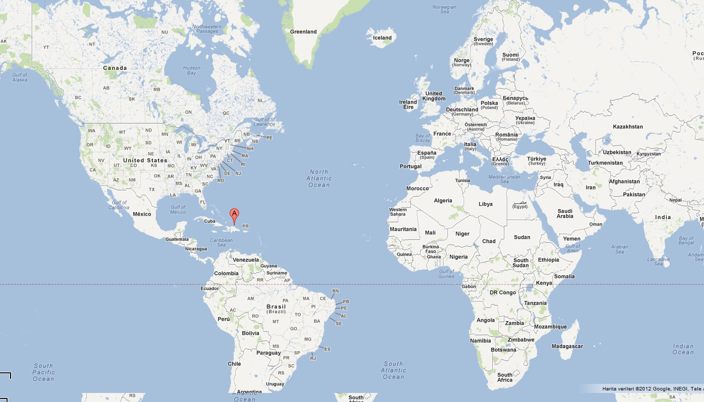 Iles Turques et Caiques Carte