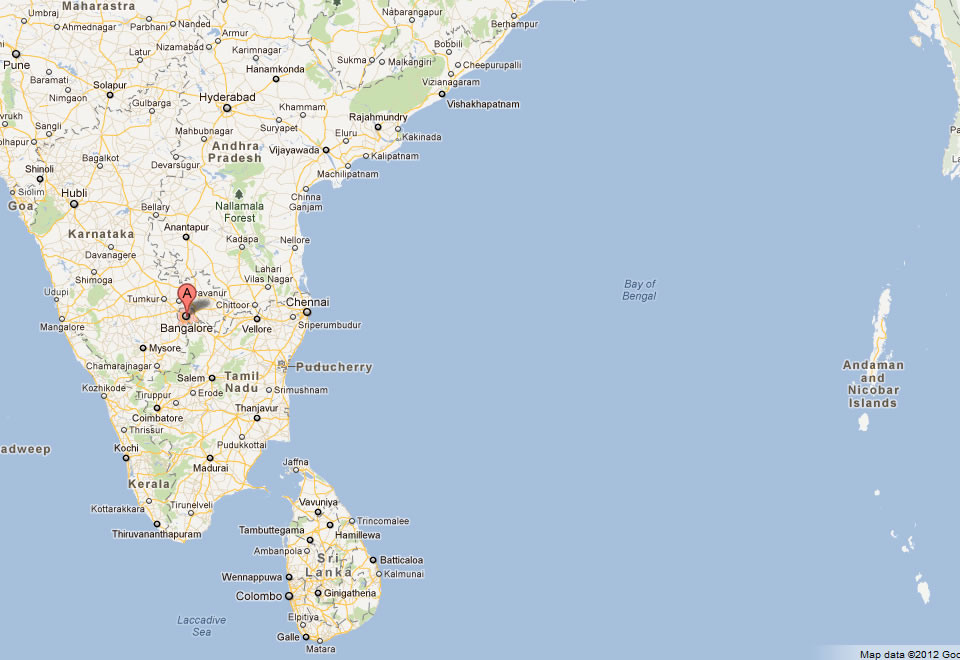 Bangalore Carte et Image Satellite