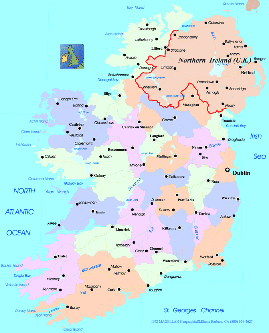 Dublin Carte et Image Satellite