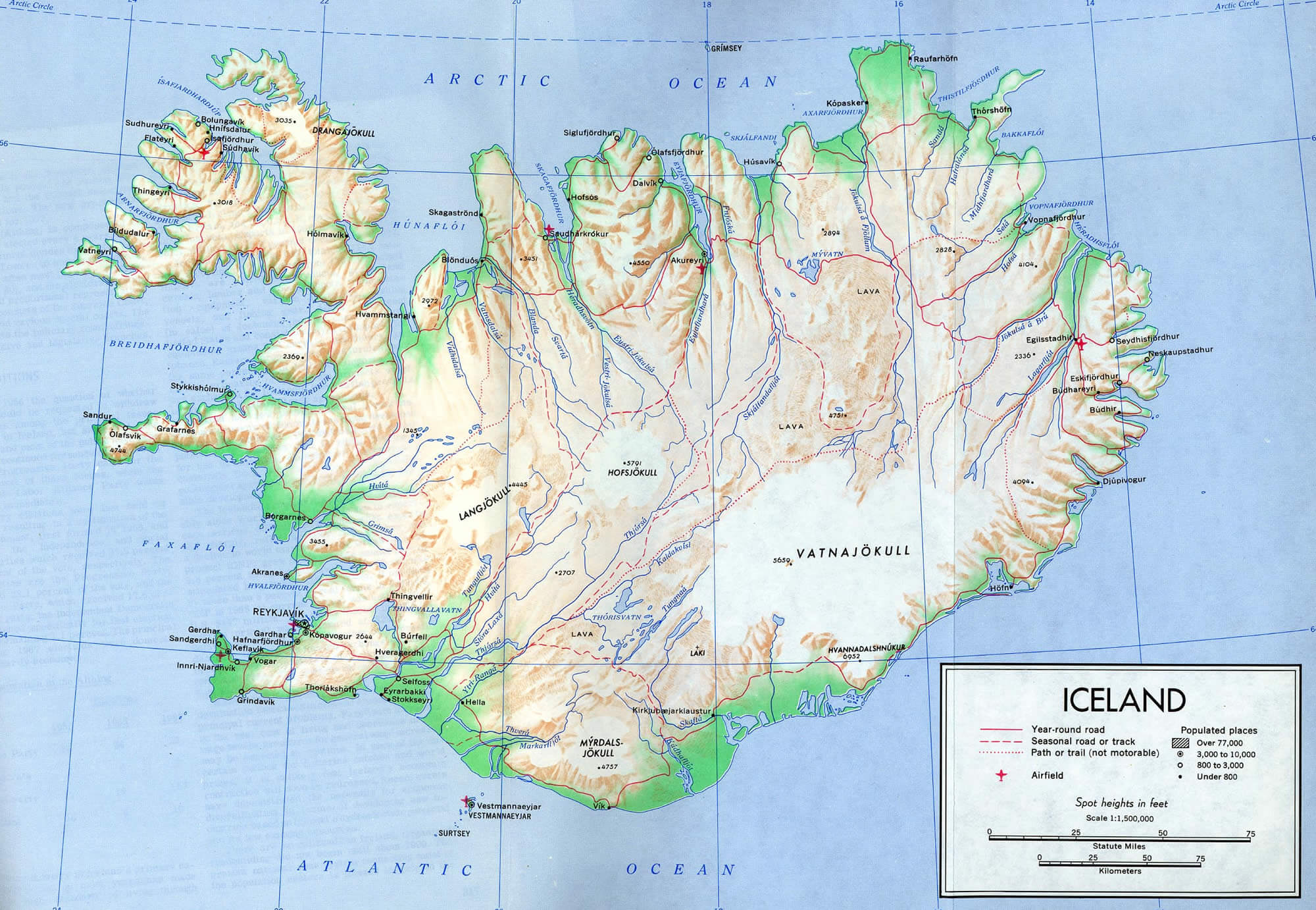 Islande Carte et Image Satellite