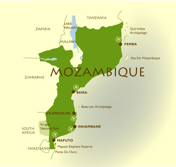 Mozambique Carte