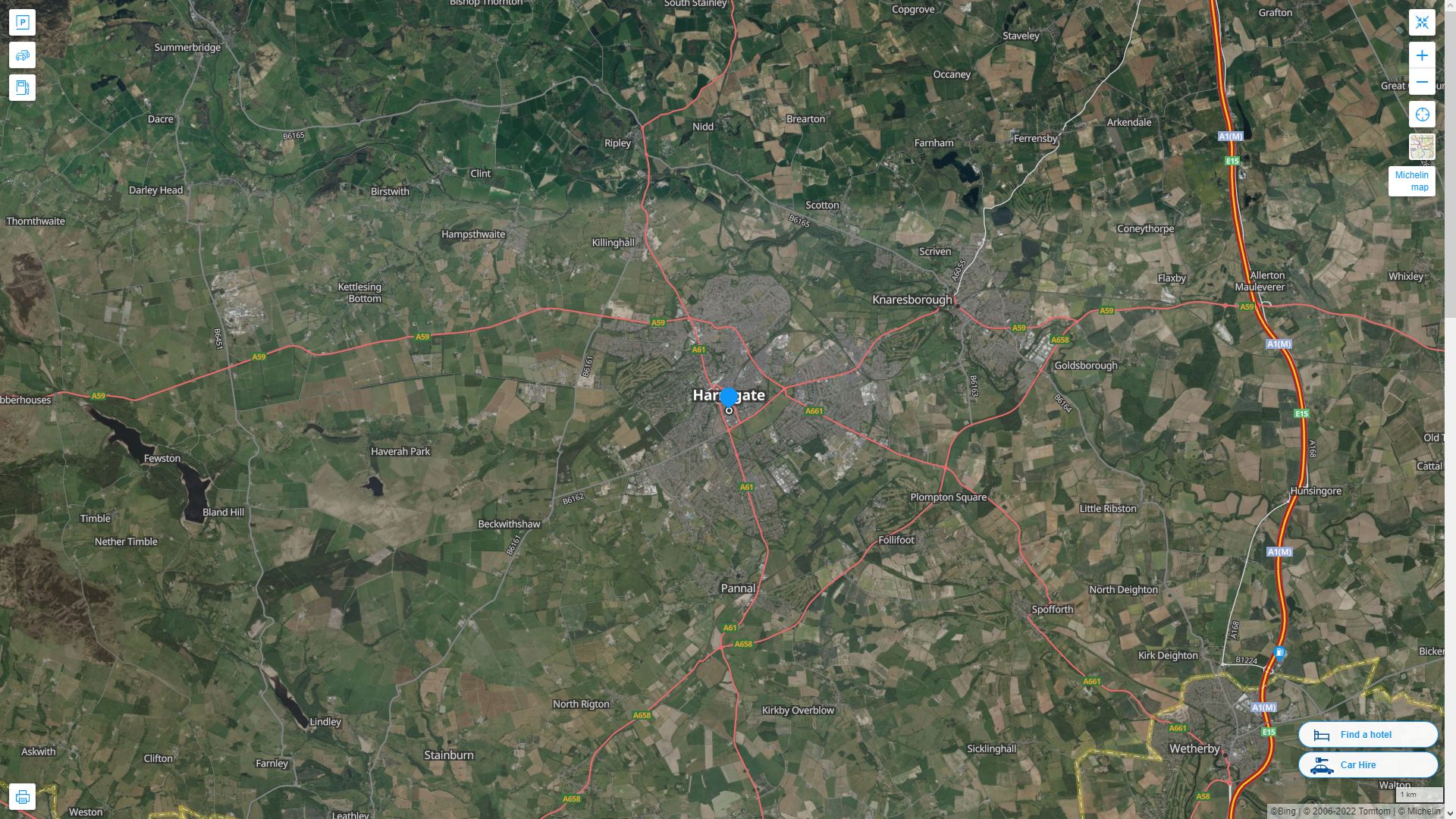 Harrogate Carte et Image Satellite