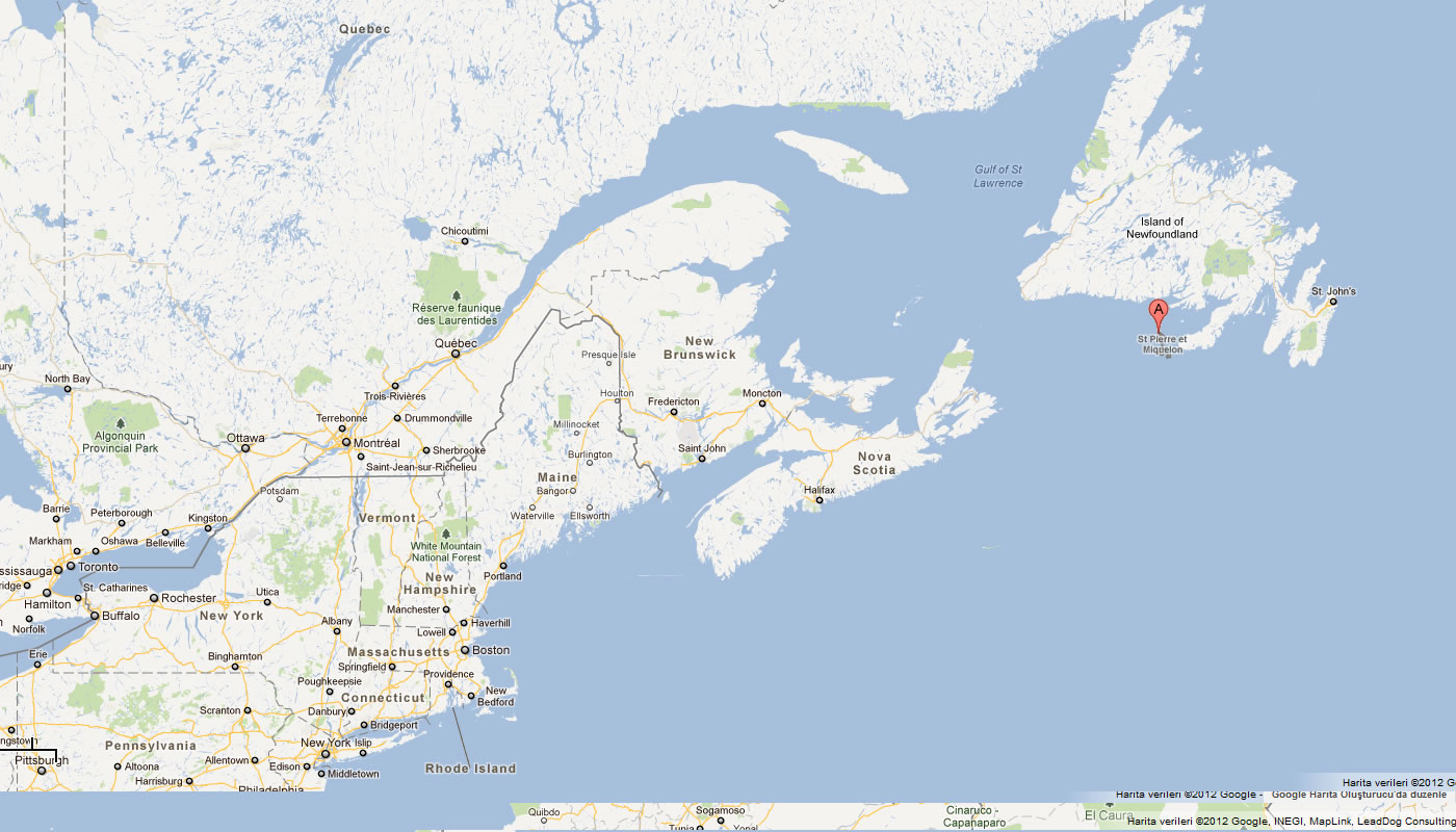 Saint Pierre et Miquelon Carte