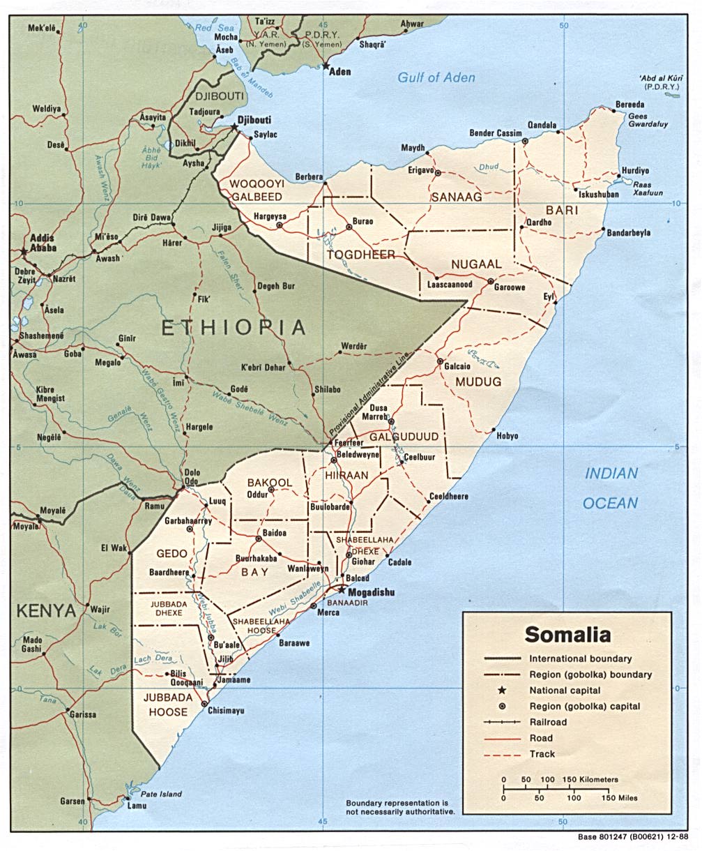 Somalie Carte et Image Satellite