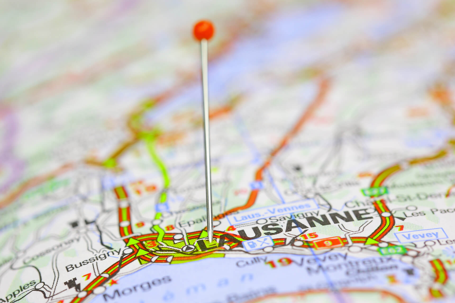 Lausanne Plan et Image Satellite