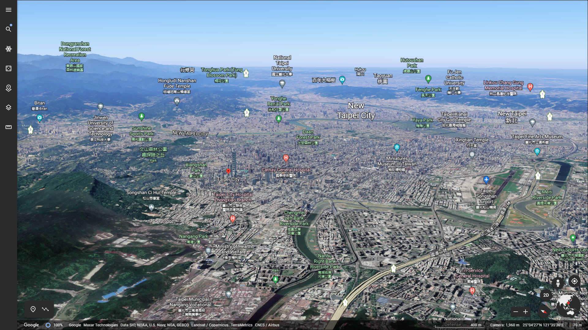 Taipei Carte et Image Satellite