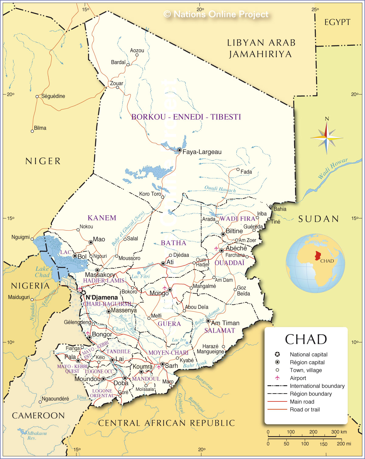 Tchad Carte
