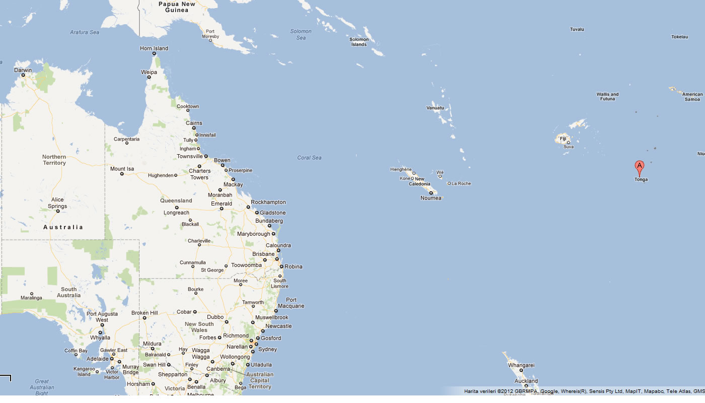 Tonga Carte et Image Satellite