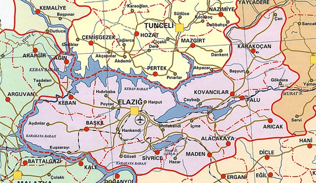 Elazig Plan et Image Satellite