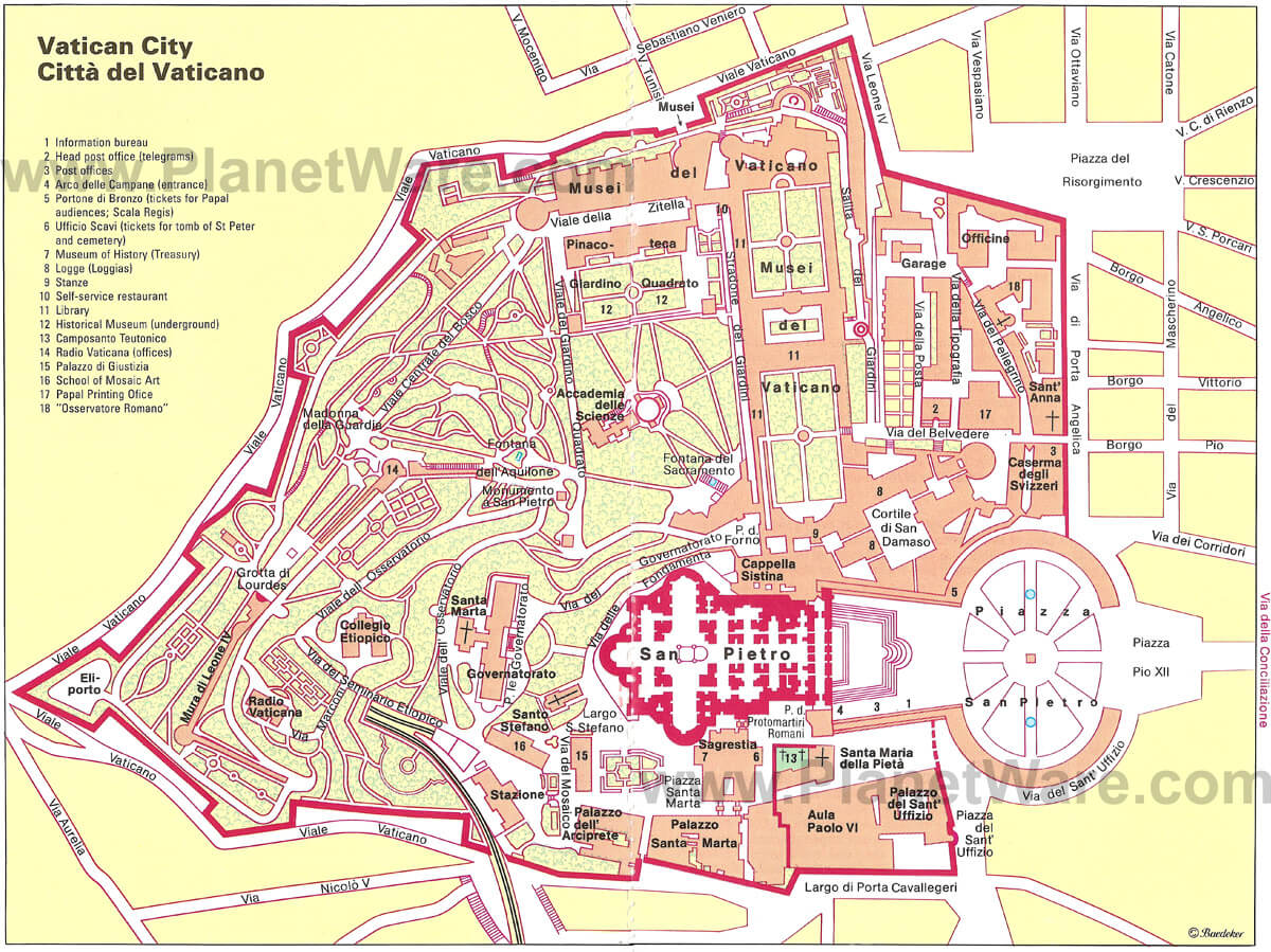 Vatican Carte Italie | Plan Du Vatican En Français – ZATE