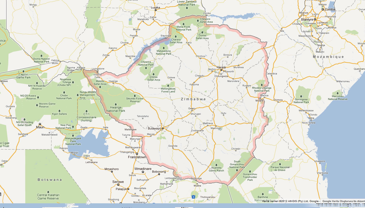 Zimbabwe Carte